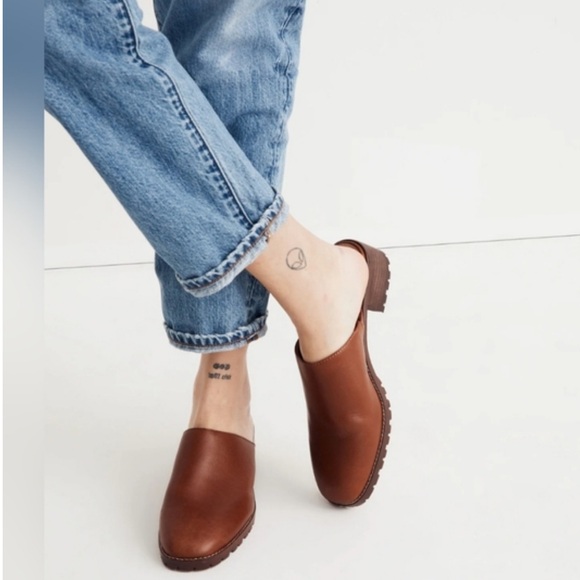 Madewell | Shoes | Madewell The Mindy Lugsole Mule In Leather Dried ...